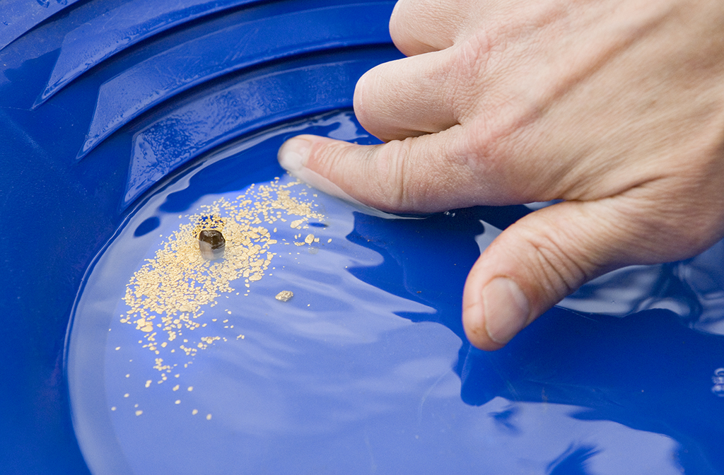 Cleaning the gold washing